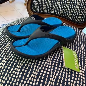 CROCS | Shoes | Crocs Athens Ii Rare Navyocean Blue Flip Flops | Poshmark